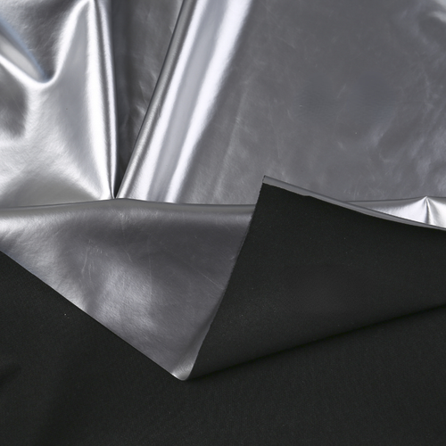 Silver Faux Leather Fabric 150cm Width Stretchy Material for Skinny ...