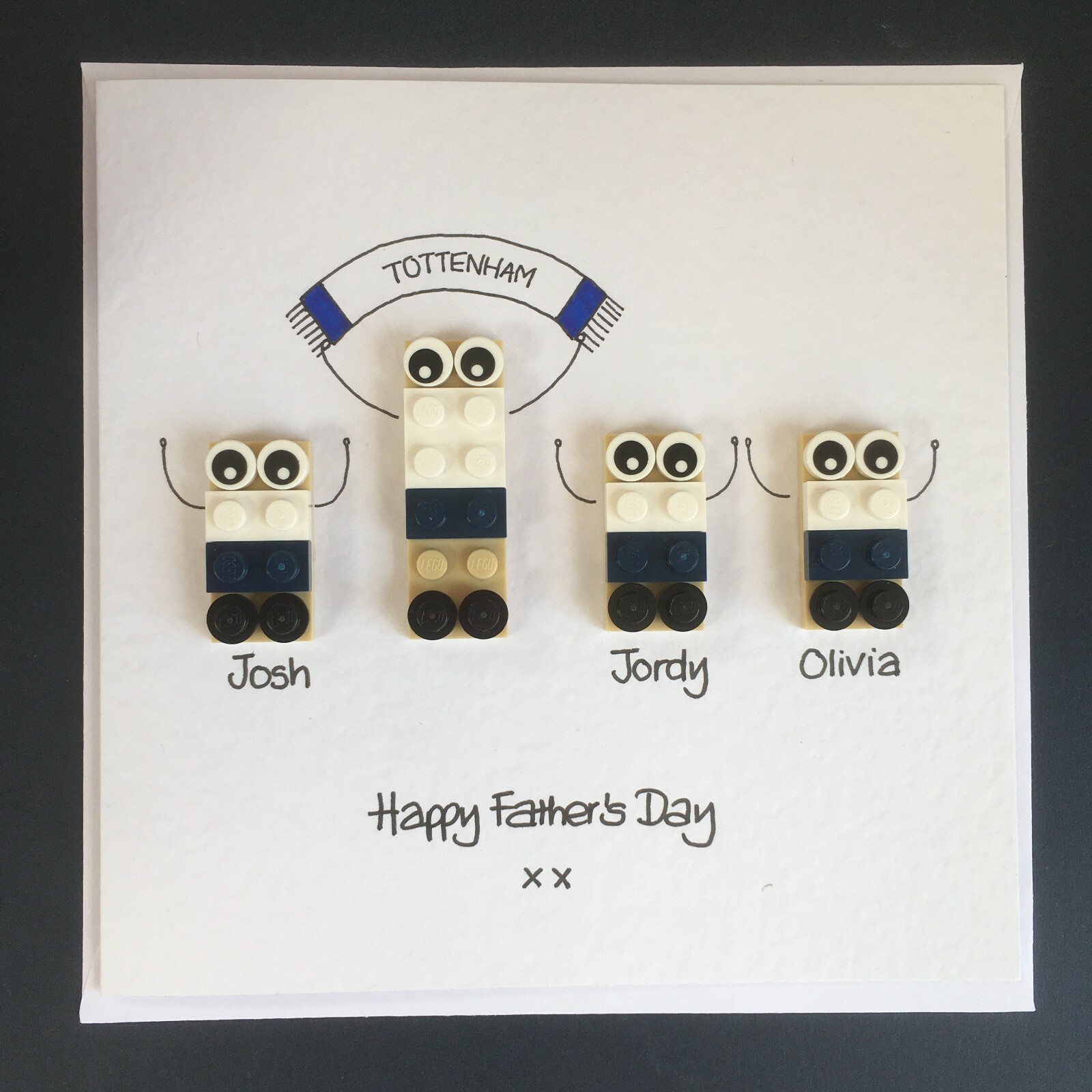 Personalised family any Football team birthday or father's day card ...