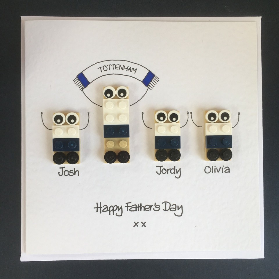 Personalised family any Football team birthday or father's day card ...