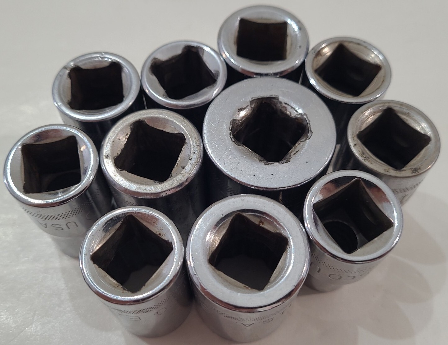 1/2" Drive 12 point Easco Sockets Tools Vintage USA Made Socket Old ...