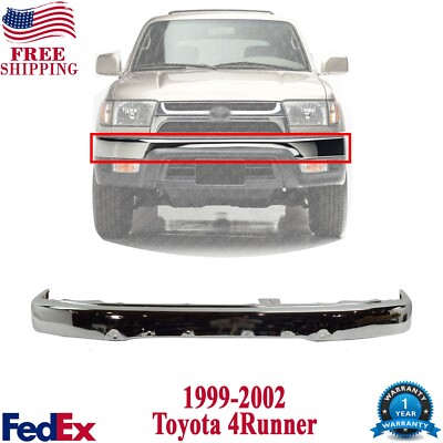 Front Bumper Face Bar Chrome Steel For 1999-2002 Toyota 4Runner Base ...
