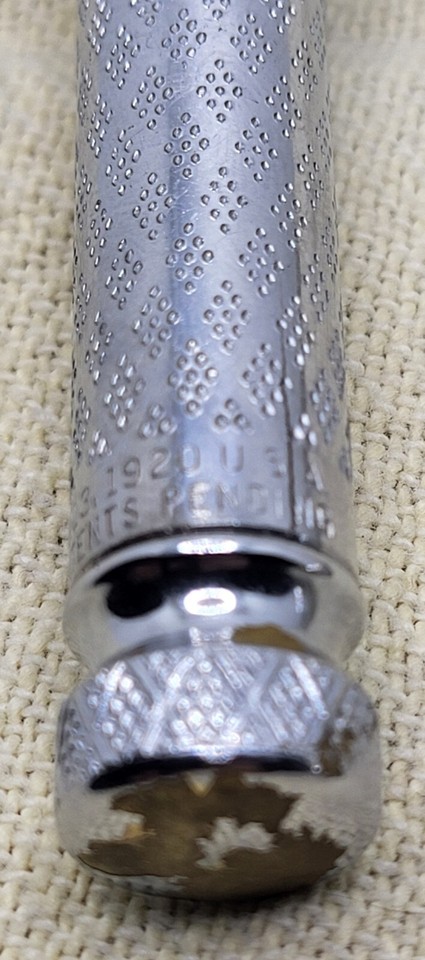 Vintage Gillette NEW Deluxe Tuckaway Chromium 17mm Baseplate Art Deco ...