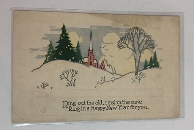 Vintage Postcard Ring out the Old Ring in The New Ring in Happy New ...