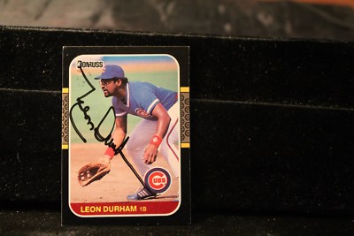 Leon Durham Chicago Cubs Signed Card Autographed Auto | eBay