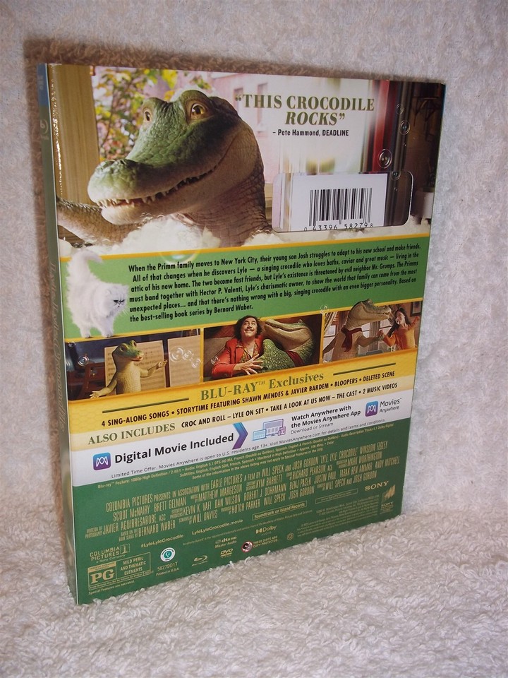 Lyle Lyle Crocodile (Blu-ray/DVD, 2023) Shawn Mendes Javier Bardem ...