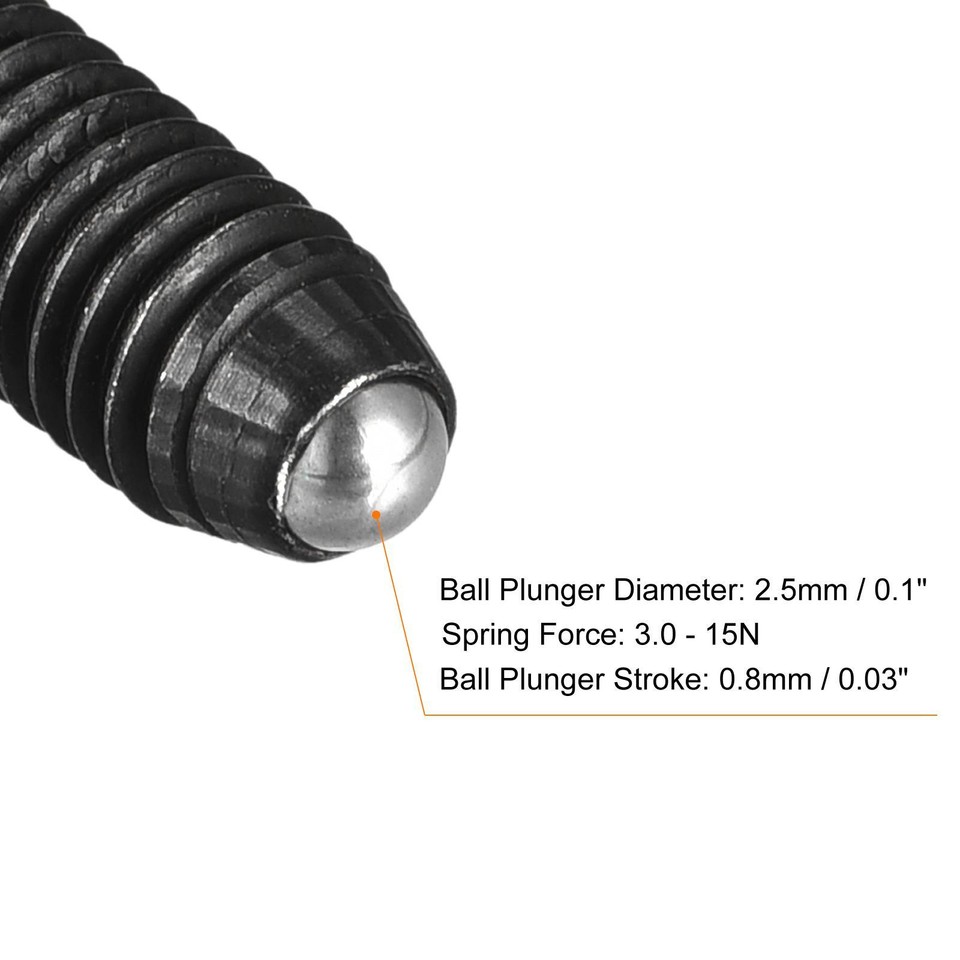 Ball Point Set Screws, 20pcs M4 x 12mm High Carbon Steel Spring Hex ...