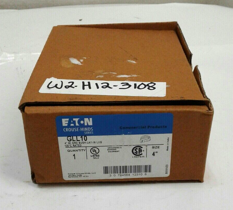 Eaton Crouse-Hinds Series GLL10 4" MI GRD Bushing-Lay-In Lug 105°C ...