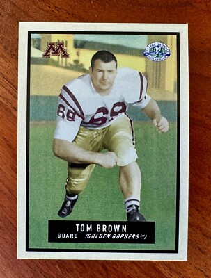 Tom Brown Custom Art Football Card 1951 Topps Magic Design Gophers ...