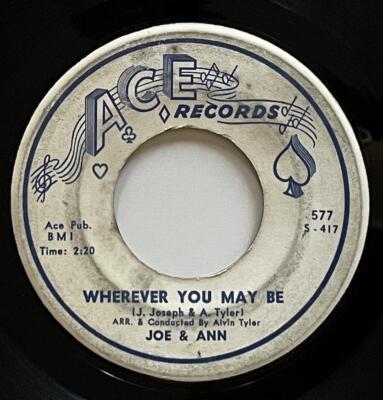 Joe & Ann Wherever You May Be / Gee Baby 45 rpm Ace R&B (1959) vg | eBay