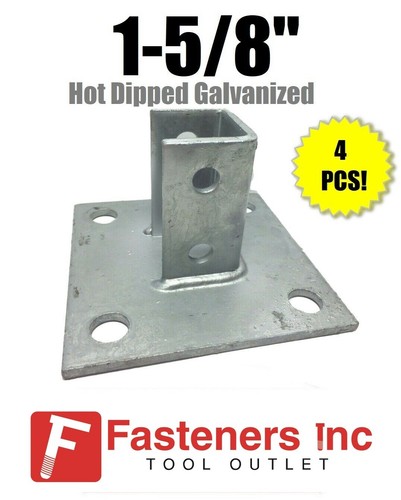 (4) P2072ASQ Square Post Base 1-5/8" for Unistrut Hot Dip Galvanized ...