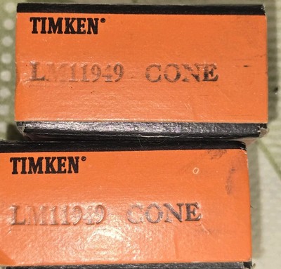 2 TWO Timken LM11949 CONES NOS SEALED BOX | eBay