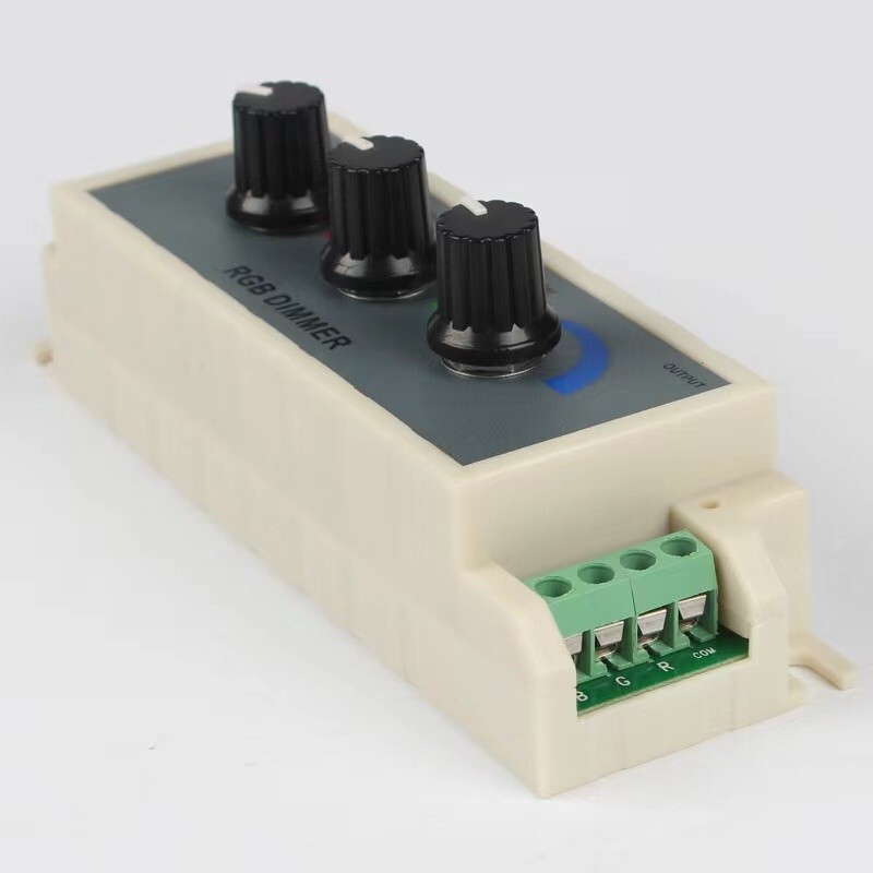 RGB LED Light Dimmer Knob Controller Switch DC12-24V 3‑Channel LED ...