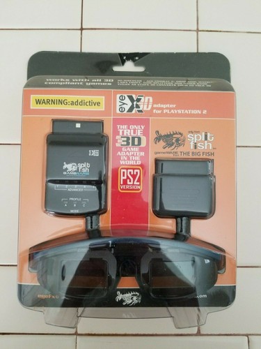 EXTREMELY RARE SplitFish eye FX 3D PS2 Playstation 2 includes glasses ...
