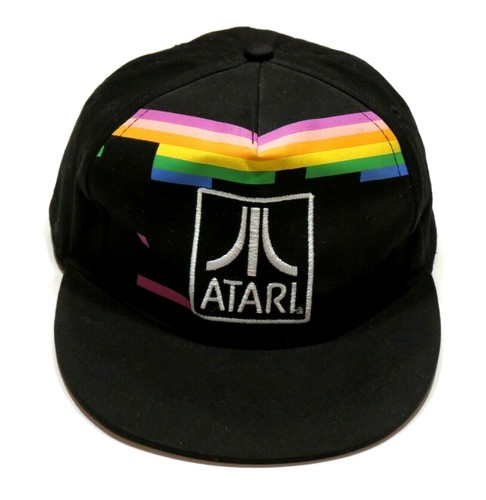 Atari Embroidered Snapback Hat Vintage One Size Black / Multicolor ...