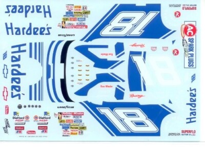 Powerslide #18 Hardees 1990 Russ Wheeler 1/24 waterslide Nascar decal ...
