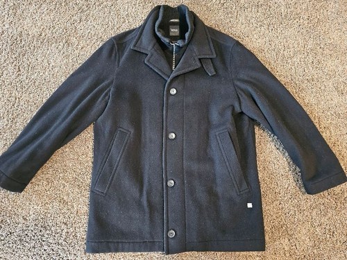 Hugo Boss Men's XL Cashmere Wool Coat with Bib | eBay