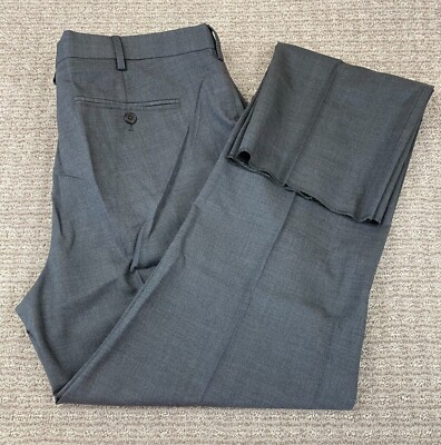 $115 New Lands' End Men's Trad Fit Stretch Wool Dress Pants Gray 37x38 ...