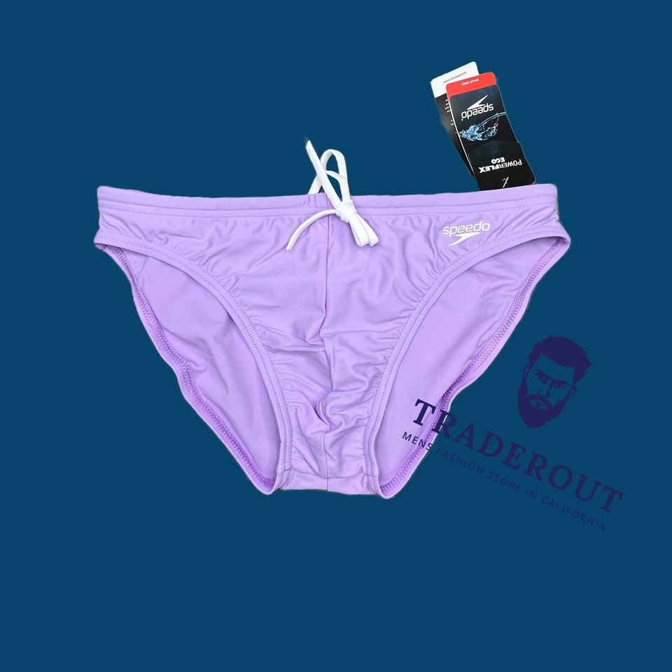 Speedo Men purple color solar 2" swim brief bikini Swimwear size 30 32 ...