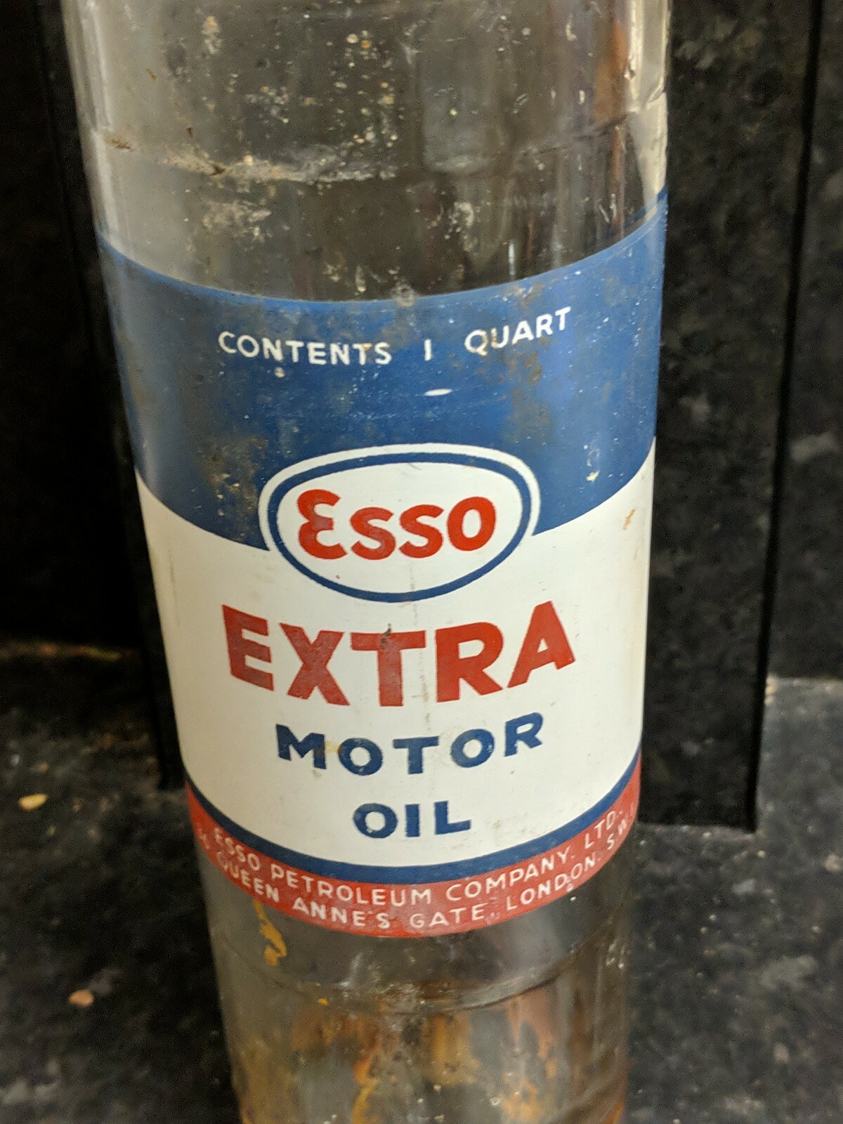 Vintage Tall Esso Extra Motor Car Engine Oil Bottle very good condition ...