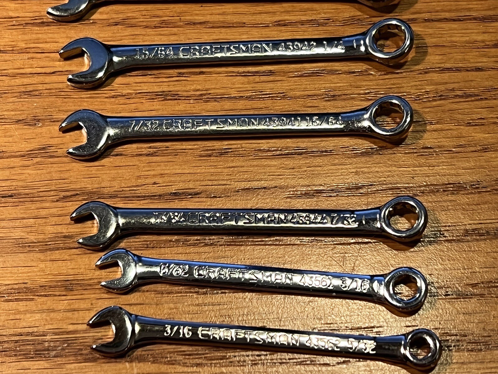 Craftsman 43441 10pc SAE Combination Ignition Wrench Set in Pouch USA ...