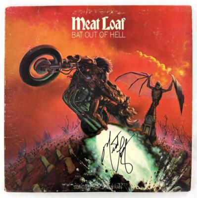 Meat Loaf Signed Autograph Album Vinyl Record LP - Bat Out of Hell w ...