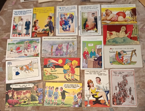 POSTCARD COLLECTION 16 STANDARD SIZE VINTAGE COMIC HUMOUR 26/8 | eBay UK