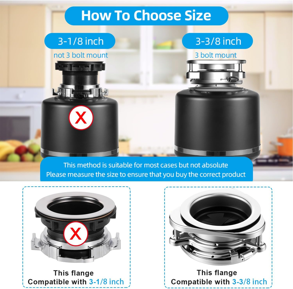 Garbage Disposal Splash Guard,2 Pack 3 3/8 Inch Sink Baffle Drain Plugs ...