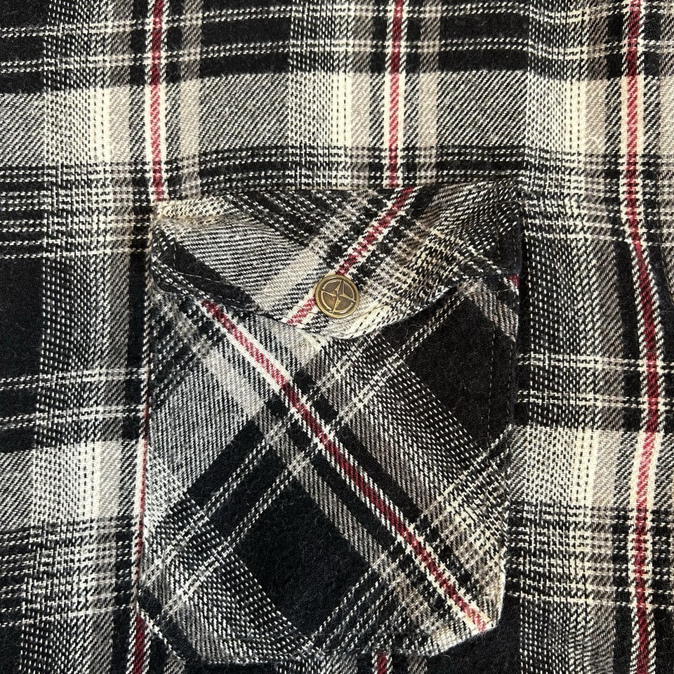 Northern Expedition Limited Mens XLT Heavy Flannel Shacket Shirt Snaps ...