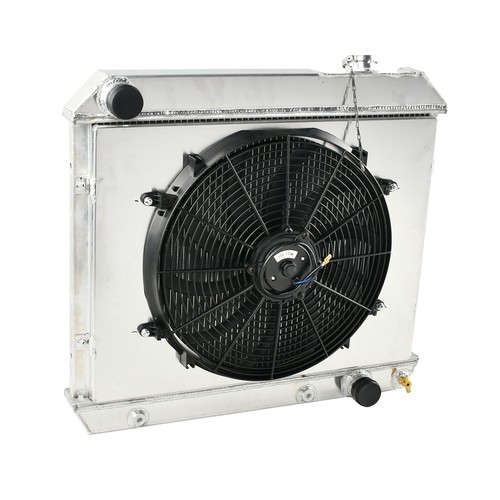 3 Row Aluminum Core Radiator+Shroud Fan Kit For 1963-1966 Chevy C/K ...