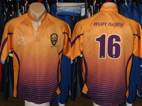 Marr Rfc Scotland Rugby Union Gilbert #16 Home Shirt Jersey M | eBay