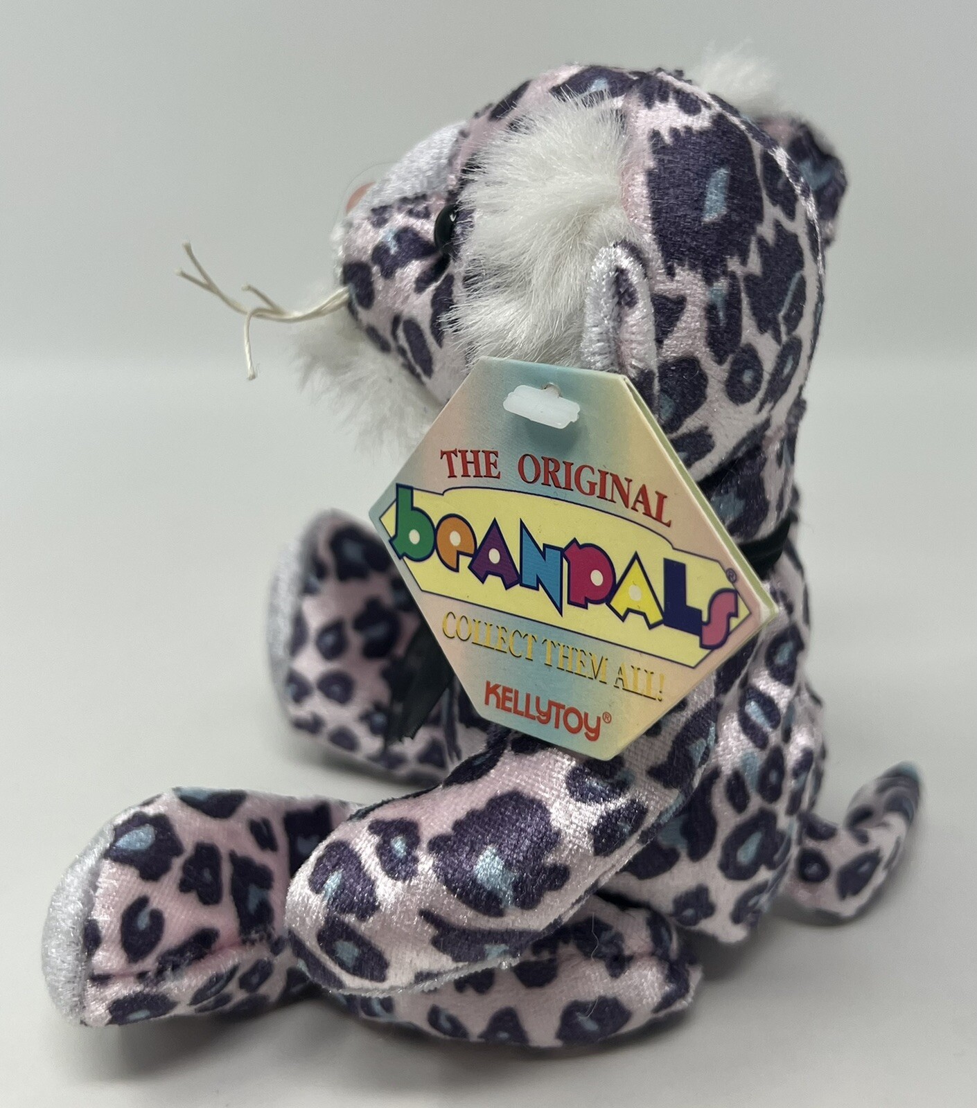 Kellytoy Beanpals Leopard Cat Bean Bag Plush Stuffed Animal Toy Pink ...