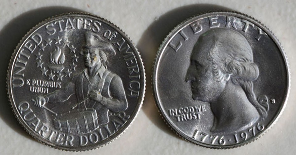 1976 S 40% Silver Bicentennial Washington Quarter BU Coin Drummer Boy ...