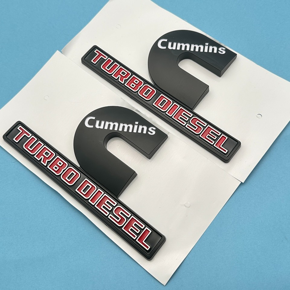 Fender Cummins Turbo Diesel Emblems Badge For RAM 2500 3500 Black Red ...