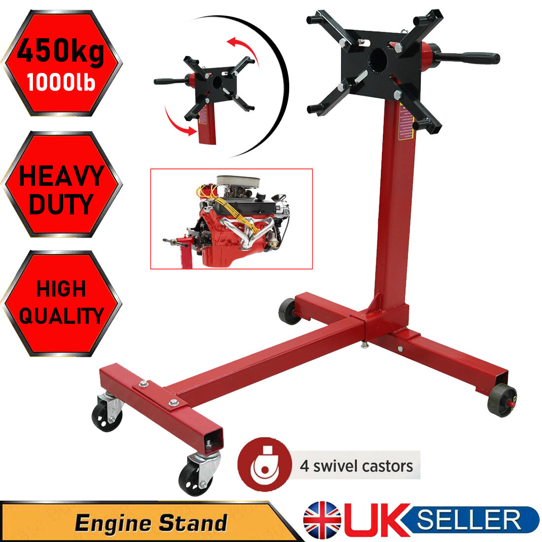 Engine Gearbox Support Stand 1000 lbs 450kg Heavy Duty Swivel ...