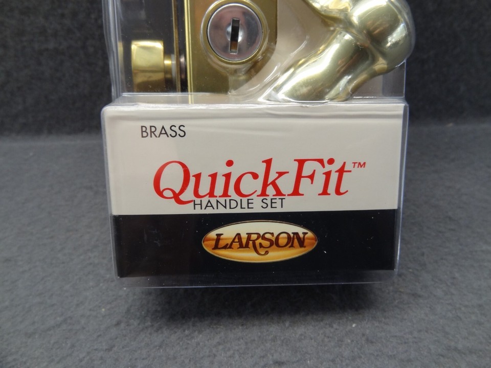 NEW Larson Brass QuickFit Storm Door Handle Set Lockset Patio 20297807 ...