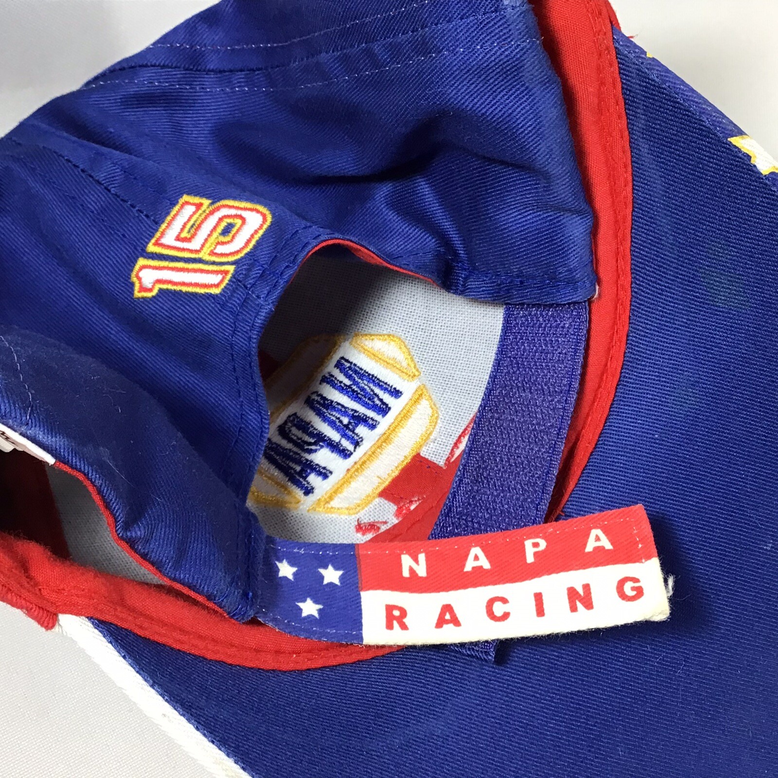 NAPA Racing #15 Nascar Cap Michael WaltrIp Red White Blue Flag ...