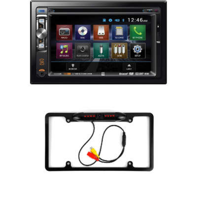 Dual XDVD256BT Double DIN Bluetooth Car Stereo Receiver w/ Rearview ...