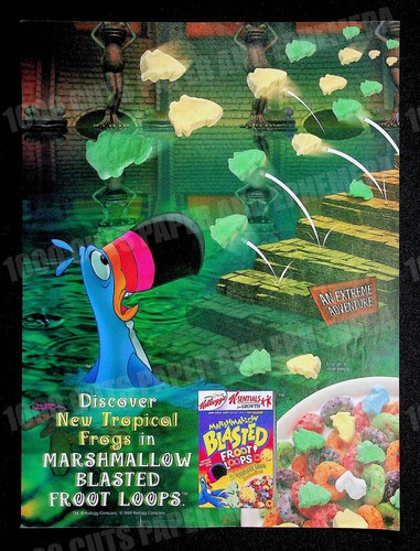 Marshmallow Blasted Froot Loops Cereal Kellogg's 1999 Print Magazine Ad Poster | eBay