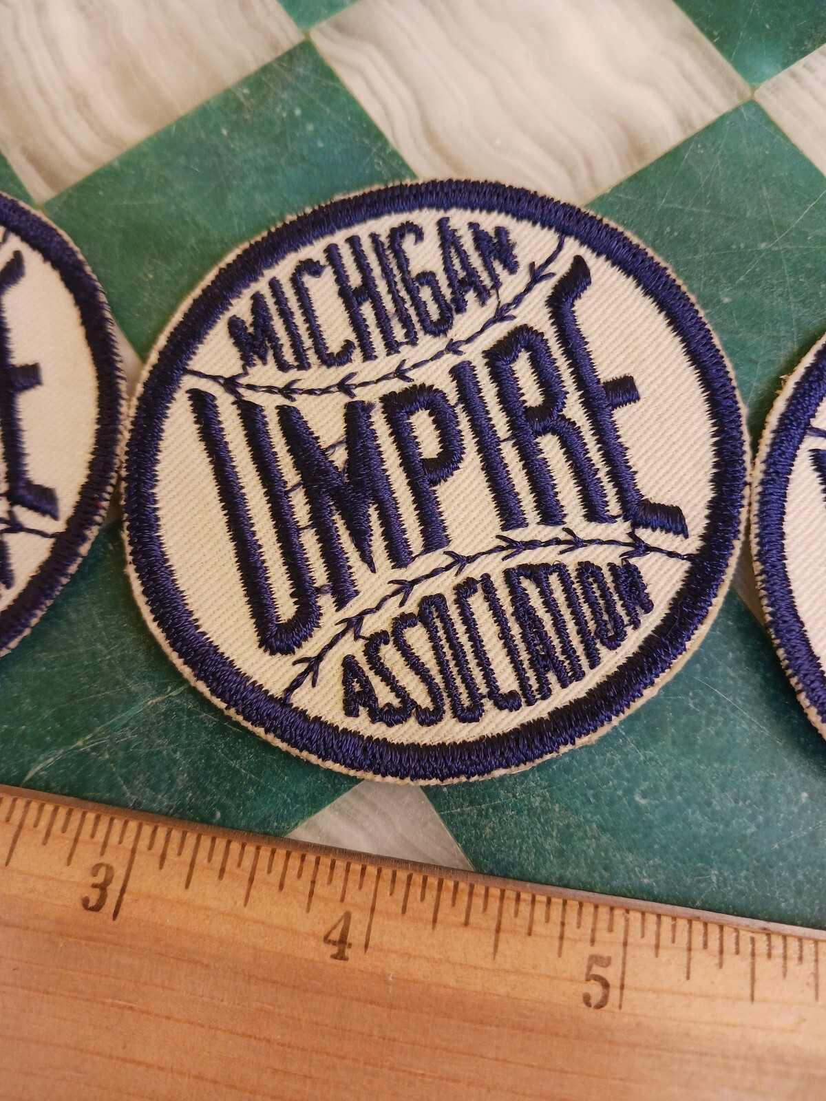 Michigan Umpire Association Patch Lot (3) Vintage Fabric Baseball ...