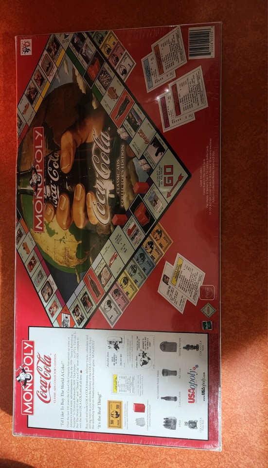 Factory-Sealed Monopoly COCA-COLA CLASSIC ADS Collector's Edition Board ...