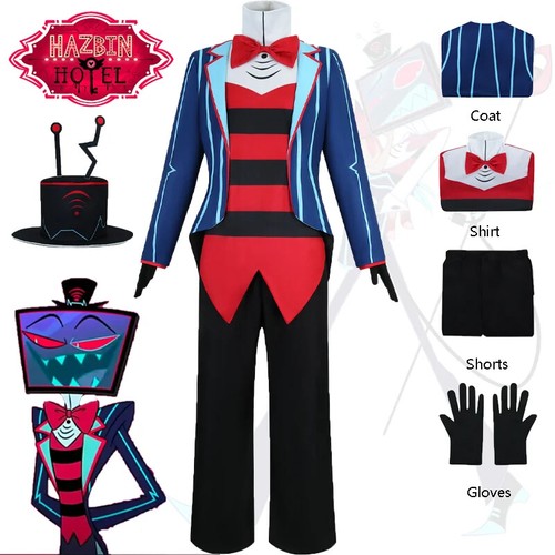 Anime Mr. Vox Hazbin Cosplay Costume Television Devil Uniform Hotel ...