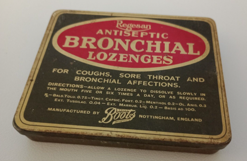 Vintage Collectable Boots Regesan Antiseptic Bronchial Cough Lozenges ...