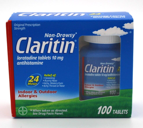 Claritin Non-Drowsy Allergy 10 Mg 100 Tablets Box - EXP 12/2025 ...