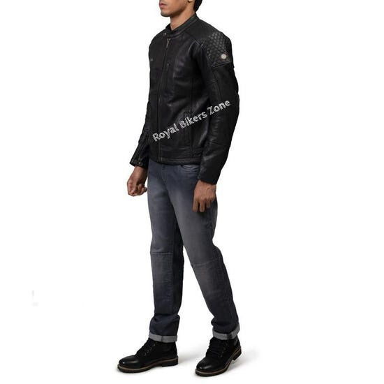 ROYAL ENFIELD "SPIRIT LEATHER JACKET BROWN & BLACK All Season" | eBay