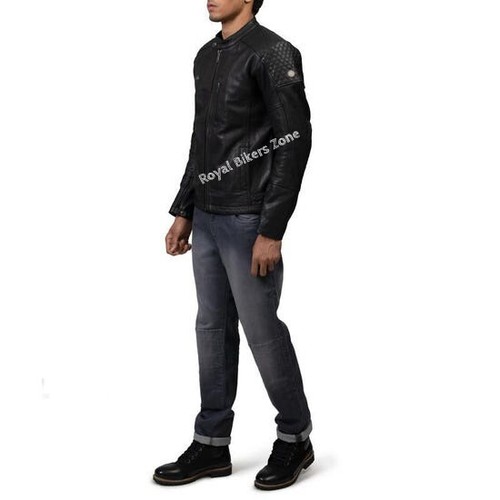 ROYAL ENFIELD "SPIRIT LEATHER JACKET BROWN & BLACK All Season" | eBay