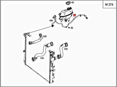 Genuine MERCEDES A205 C205 C238 C253 S205 S213 Expansion reservoir ...