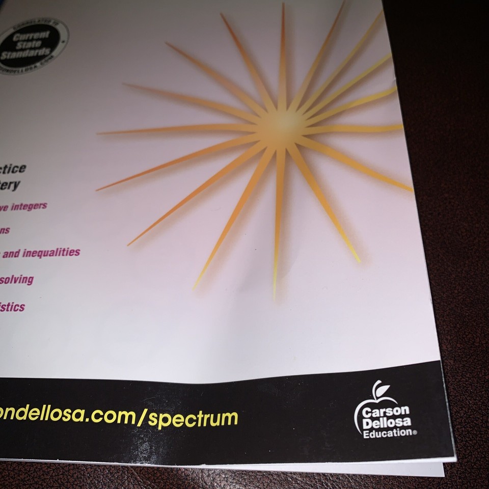 Spectrum Math Workbook, Grade 7 - Paperback By Spectrum - VERY GOOD ...