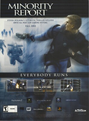 Minority Report Print Ad/Poster Art Playstation 2 PS2 XBOX Gamecube | eBay