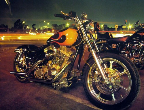 Harley Davidson Chopper: A Fire Ride 16x20 Poster | eBay