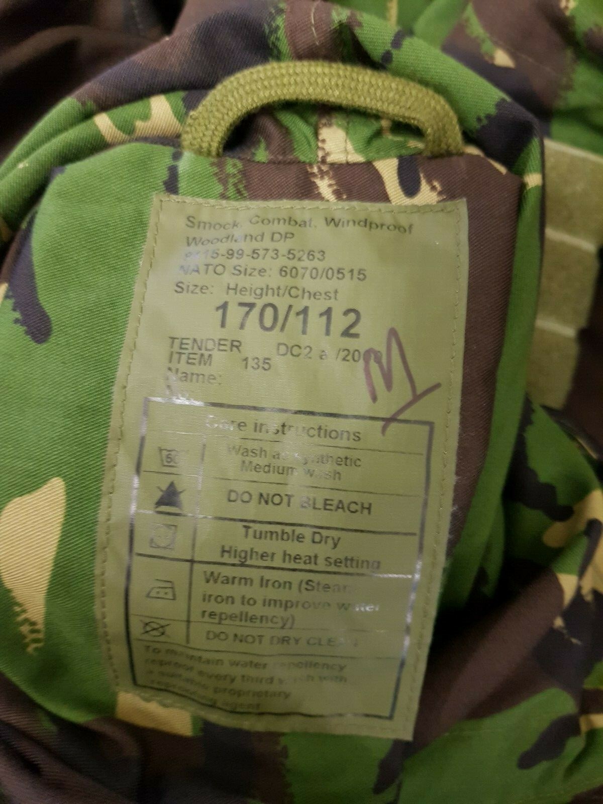Rare British Army Woodland DPM UKSF Experimental Sample Smock 170/112 ...